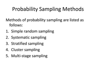 Sampling (random) method and Non random.ppt