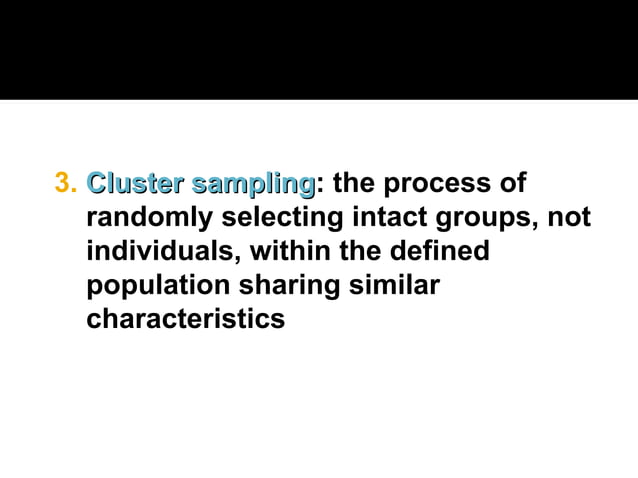 Sampling Methods in Educational Research | PPT