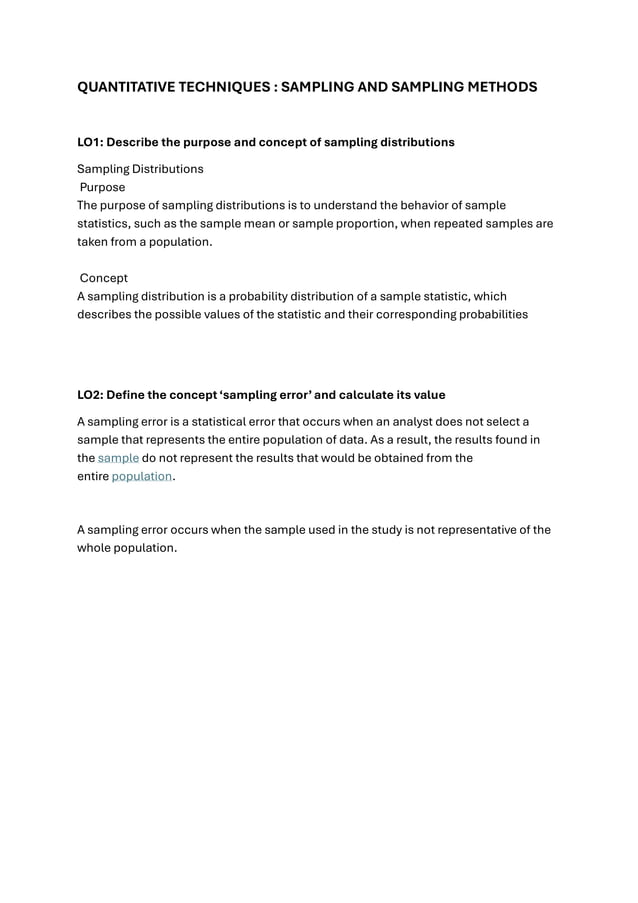 SAMPLING & SAMPLING DISTRIBUTIONS NOTES.pdf