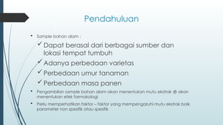 SAMPLING SMPEL untuk pembelajaran dasar farmasi | PPTX