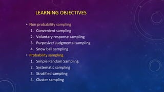SAMPLING TECHNIQUE - Public Health Dentistry | PDF
