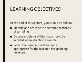 Sampling Techniques | PPTX | Science
