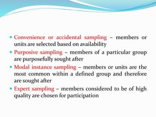 Sampling techniques | PPT