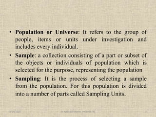 Sampling techniques | PPT