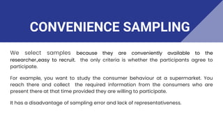 Sampling techniques Psychology | PPTX | Science