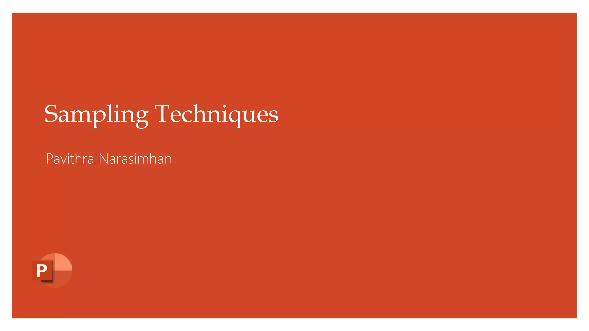 Sampling techniques in Research | PPTX