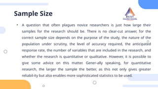 sampling techniques in sample collection during research design | PPTX