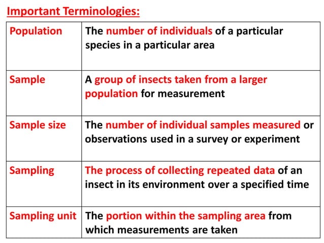 Different Sampling Techniques For Insect Population Estimation Pdf