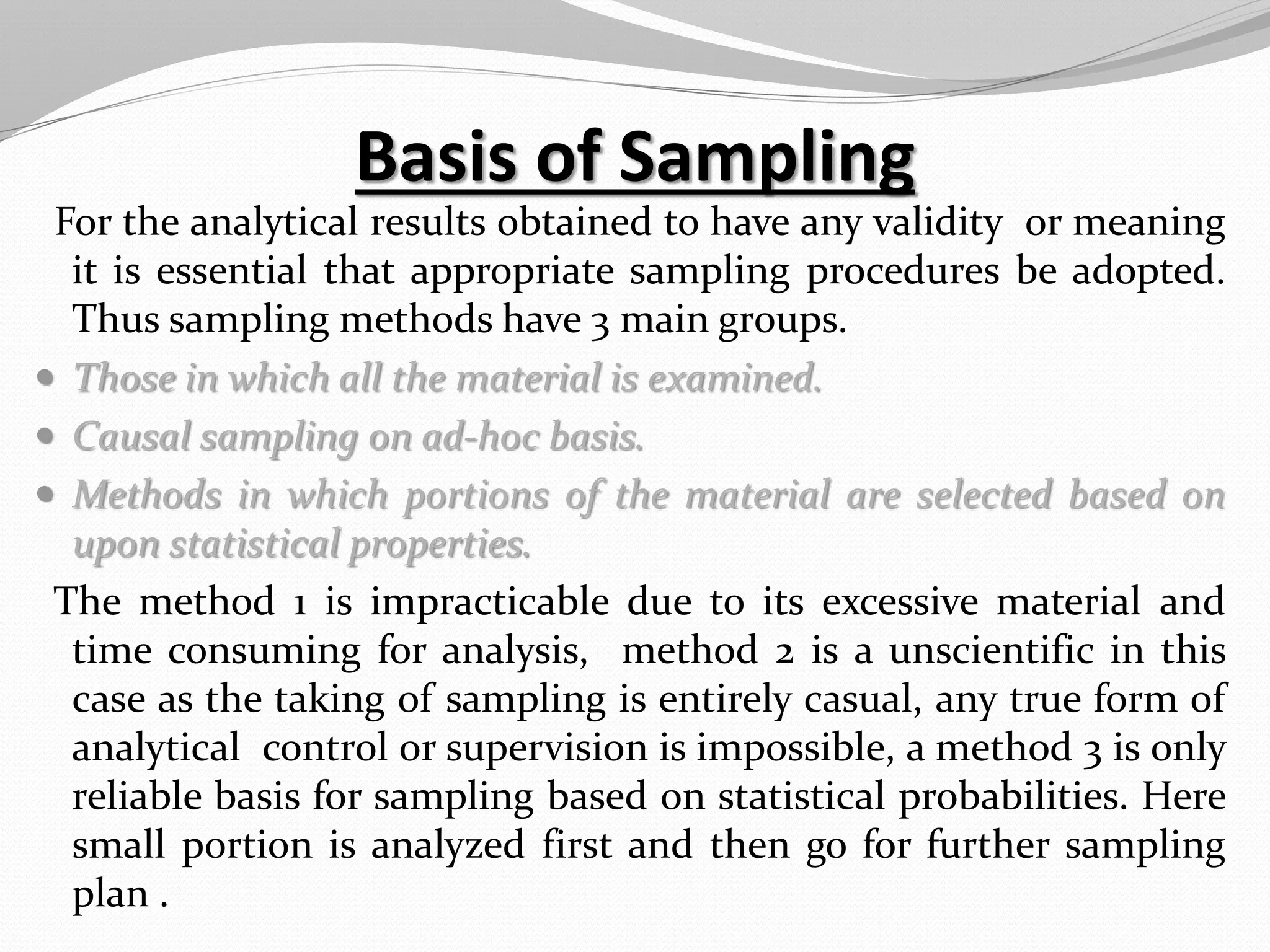 Sampling techniques for mineral deposit | PPTX