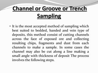 Sampling techniques for mineral deposit | PPTX