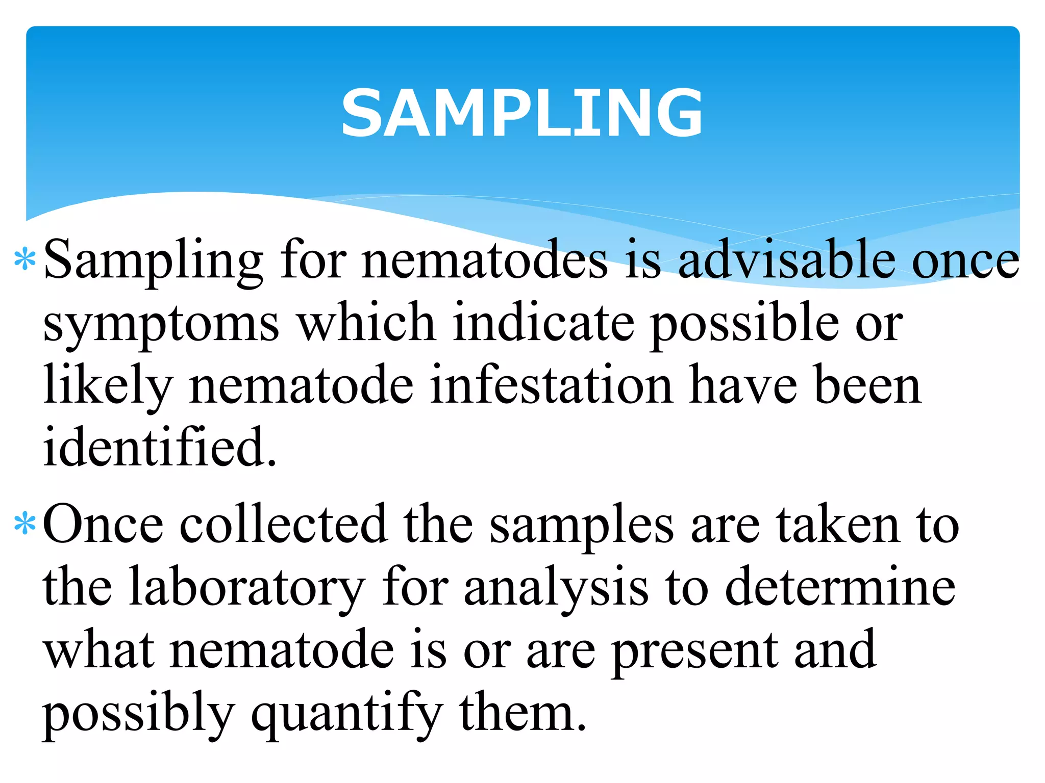 Sampling techniques for nematode assay | PPTX
