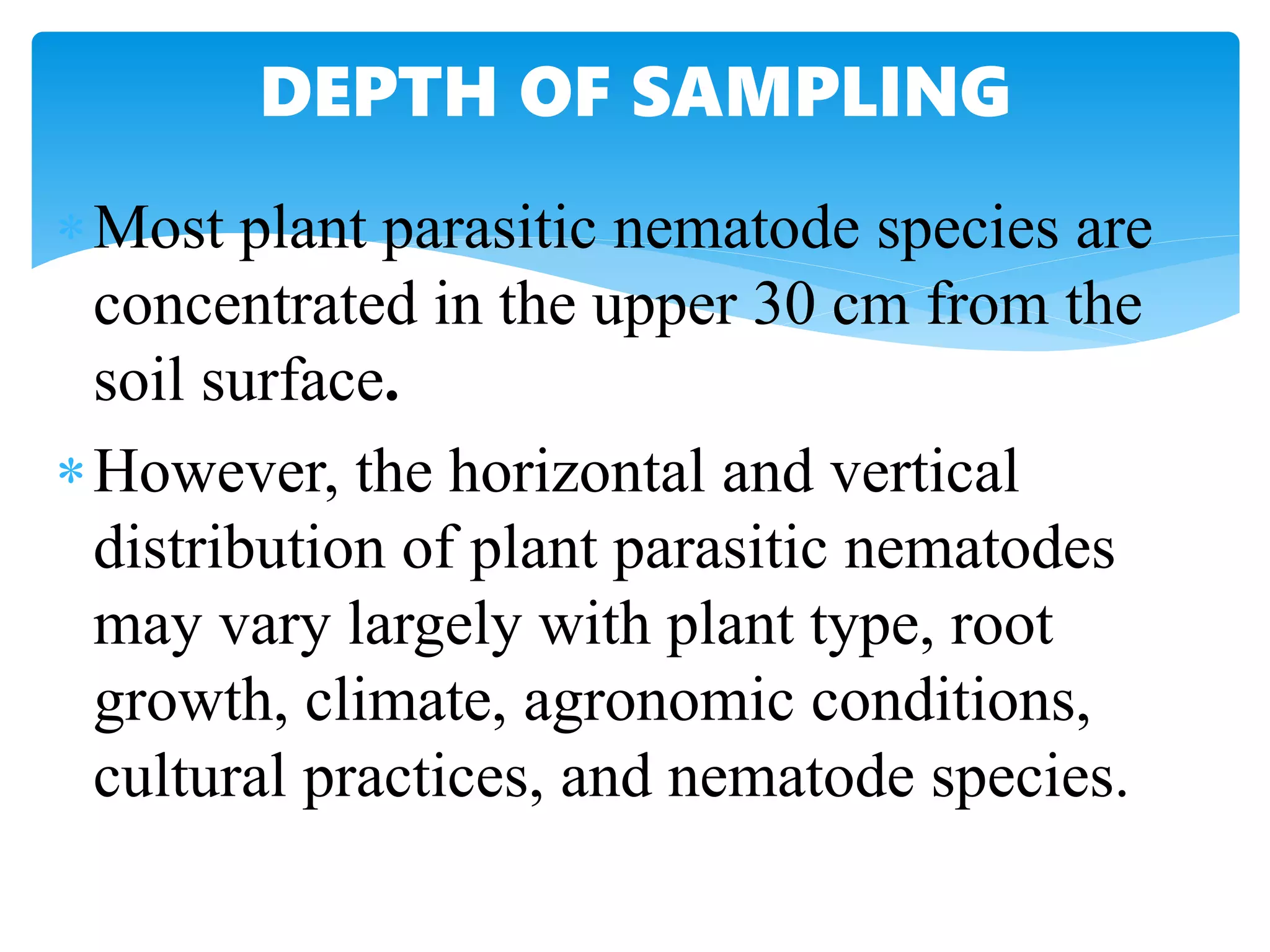 Sampling techniques for nematode assay | PPTX