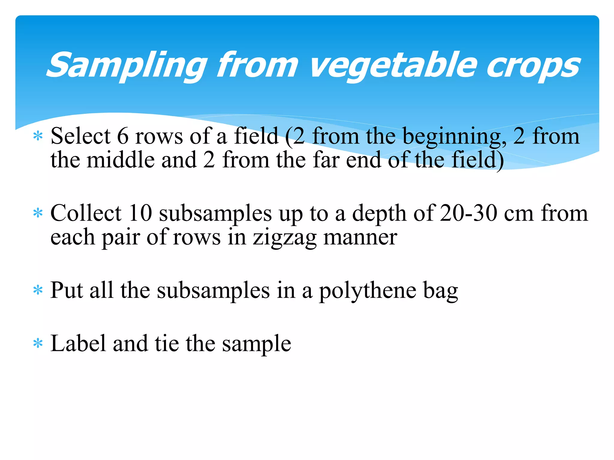 Sampling techniques for nematode assay | PPTX