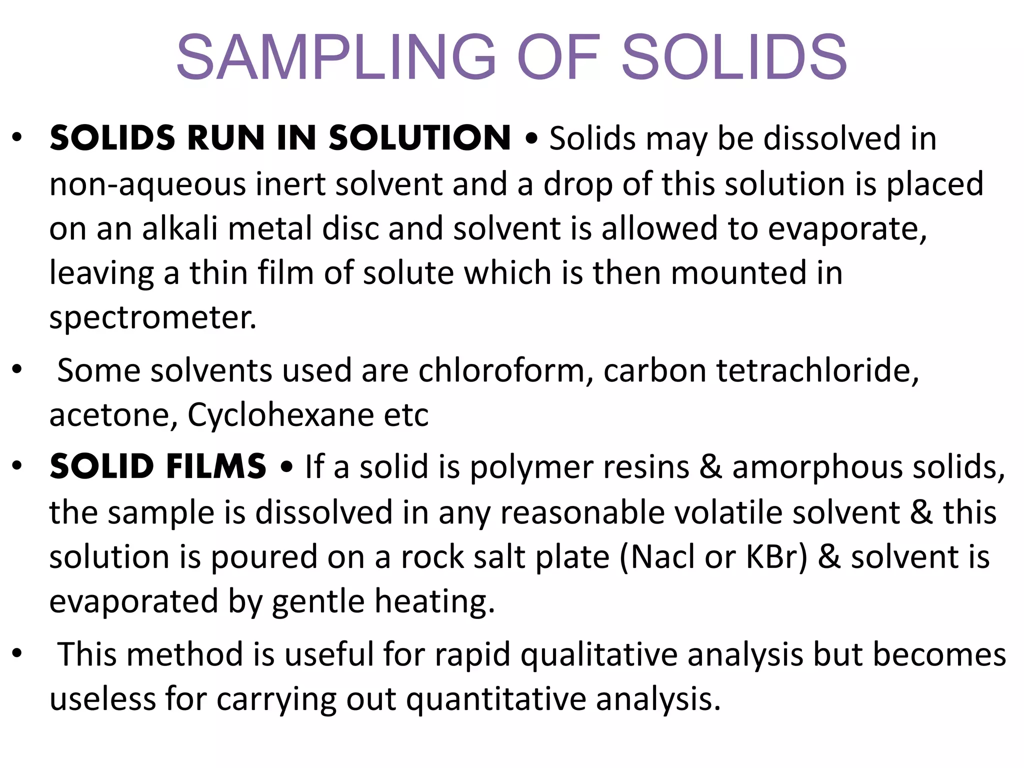 Sampling techniques in infra red spectroscopy by saikanth | PPTX