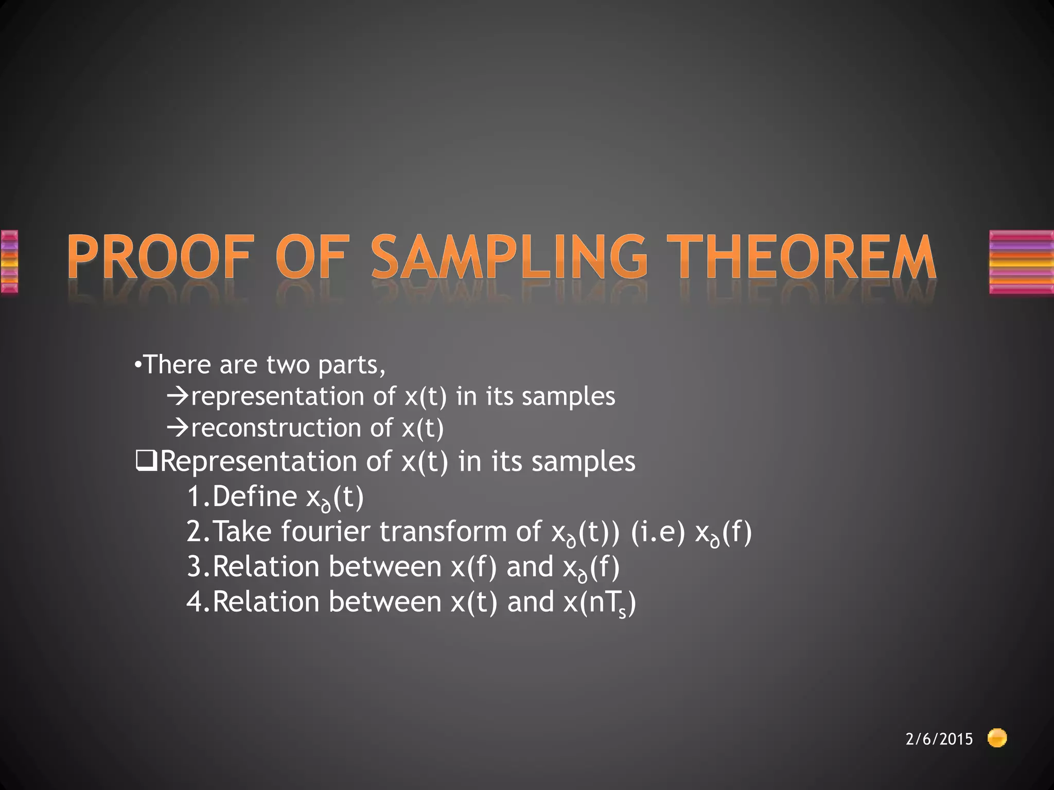 Sampling theorem | PPTX