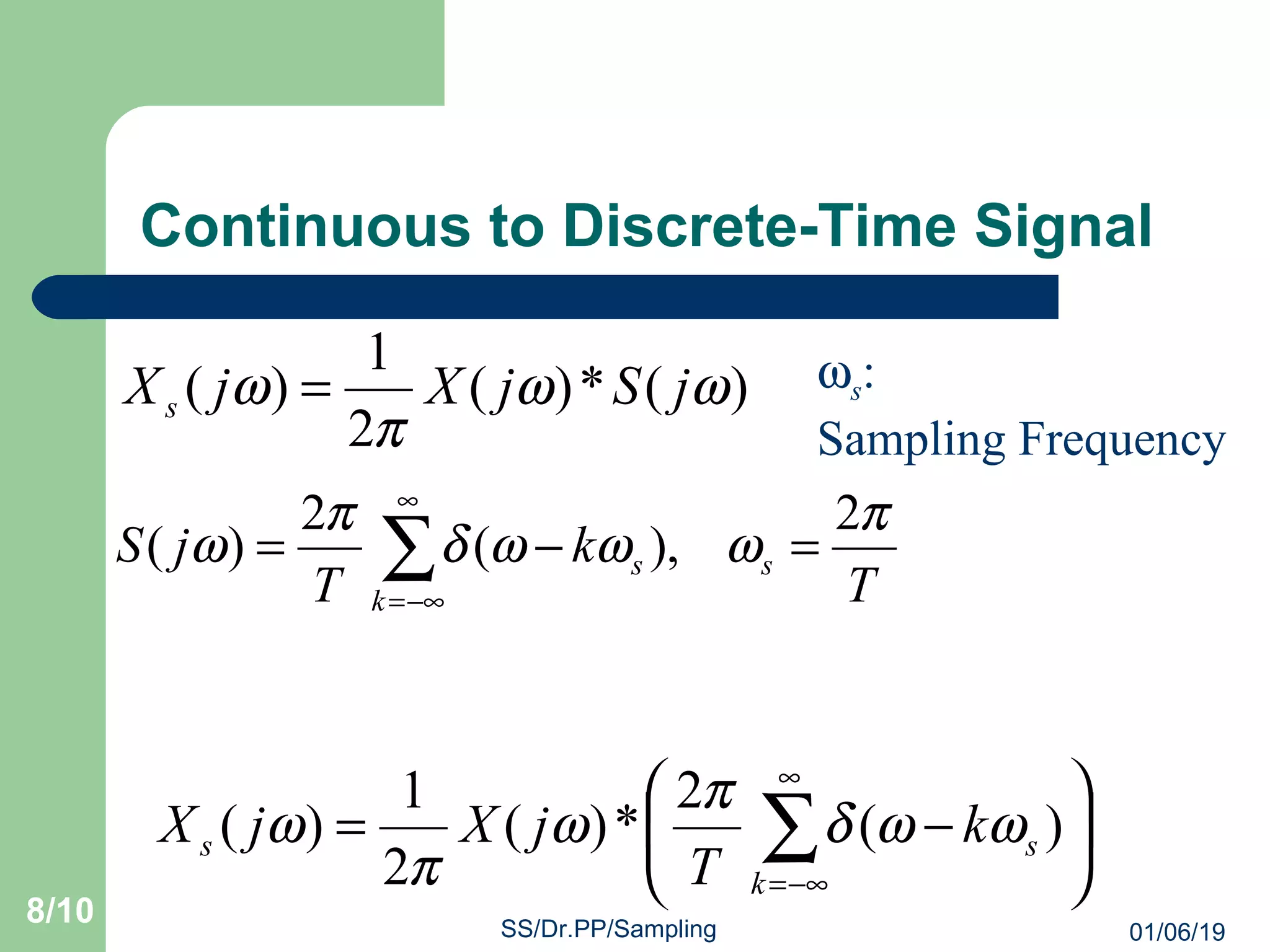 Sampling theorem | PPT