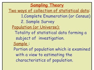 Sampling theory | PPT