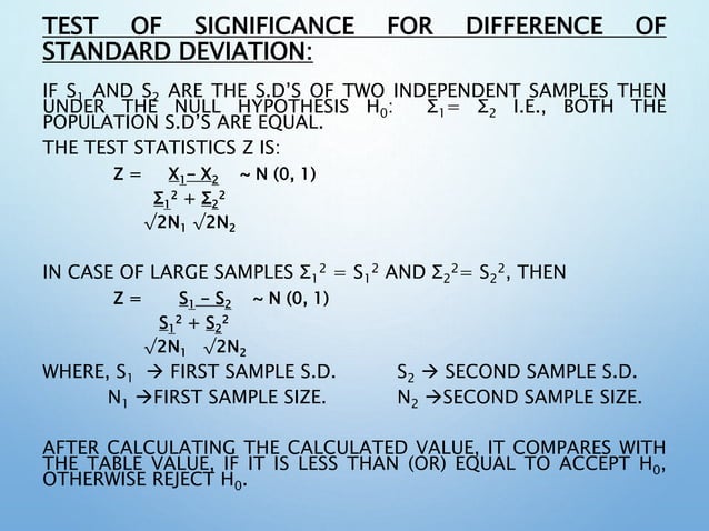 SAMPLING THEORY & TESTS OF SIGNIFICANCE.ppt | Physics | Science