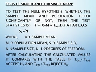 SAMPLING THEORY & TESTS OF SIGNIFICANCE.ppt