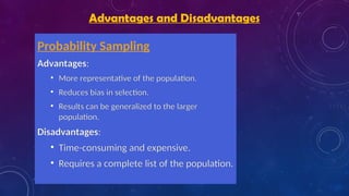 SAMPLING and it's types of sampling and features | PPT