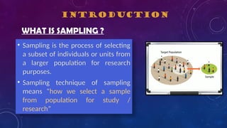 SAMPLING and it's types of sampling and features | PPT
