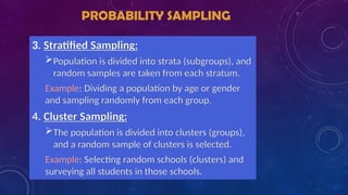 SAMPLING and it's types of sampling and features | PPT