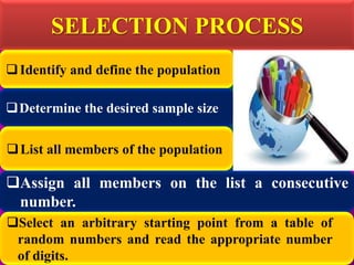 Sampling, Types of Techniques & Simple Radom sampling | PPT