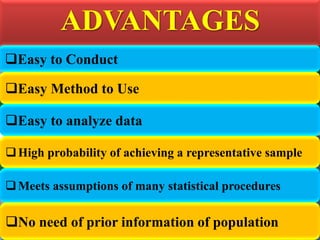 Sampling, Types of Techniques & Simple Radom sampling | PPT