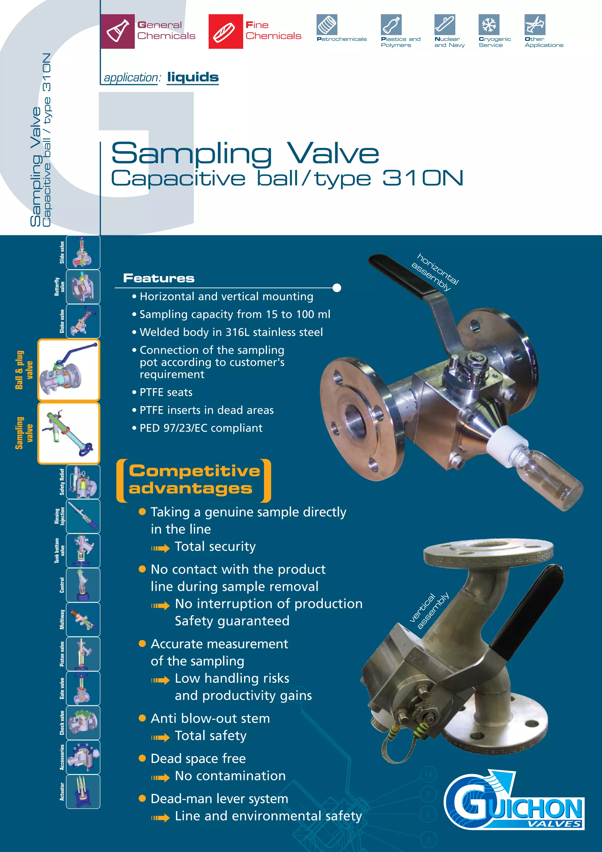 Sampling valve capacitive ball-custom made valve-310n-Guichon valves | PDF