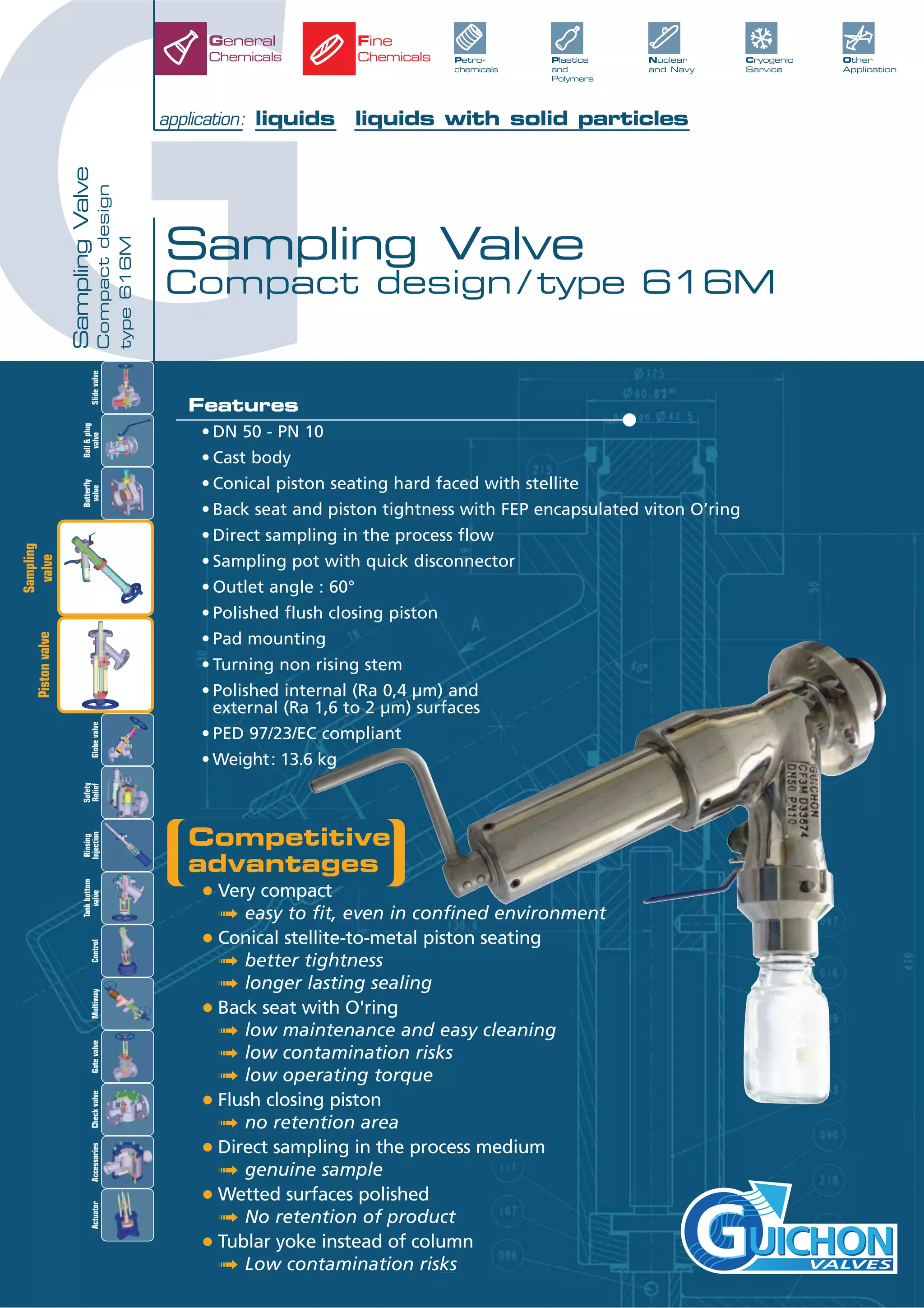 Sampling valve pharma-engineered valve-616m-Guichon valves | PDF