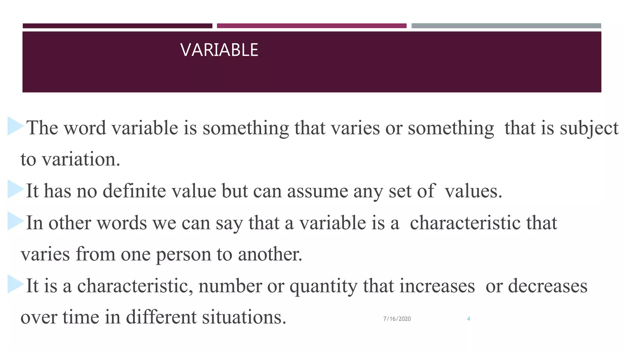 Basics of Educational Statistics (Sampling and Types) | PPT