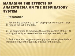 Sam ppt on effect of anaesthesia on respiratory system | PPT