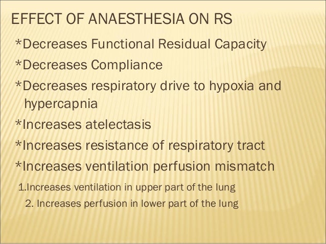 Sam ppt on effect of anaesthesia on respiratory system