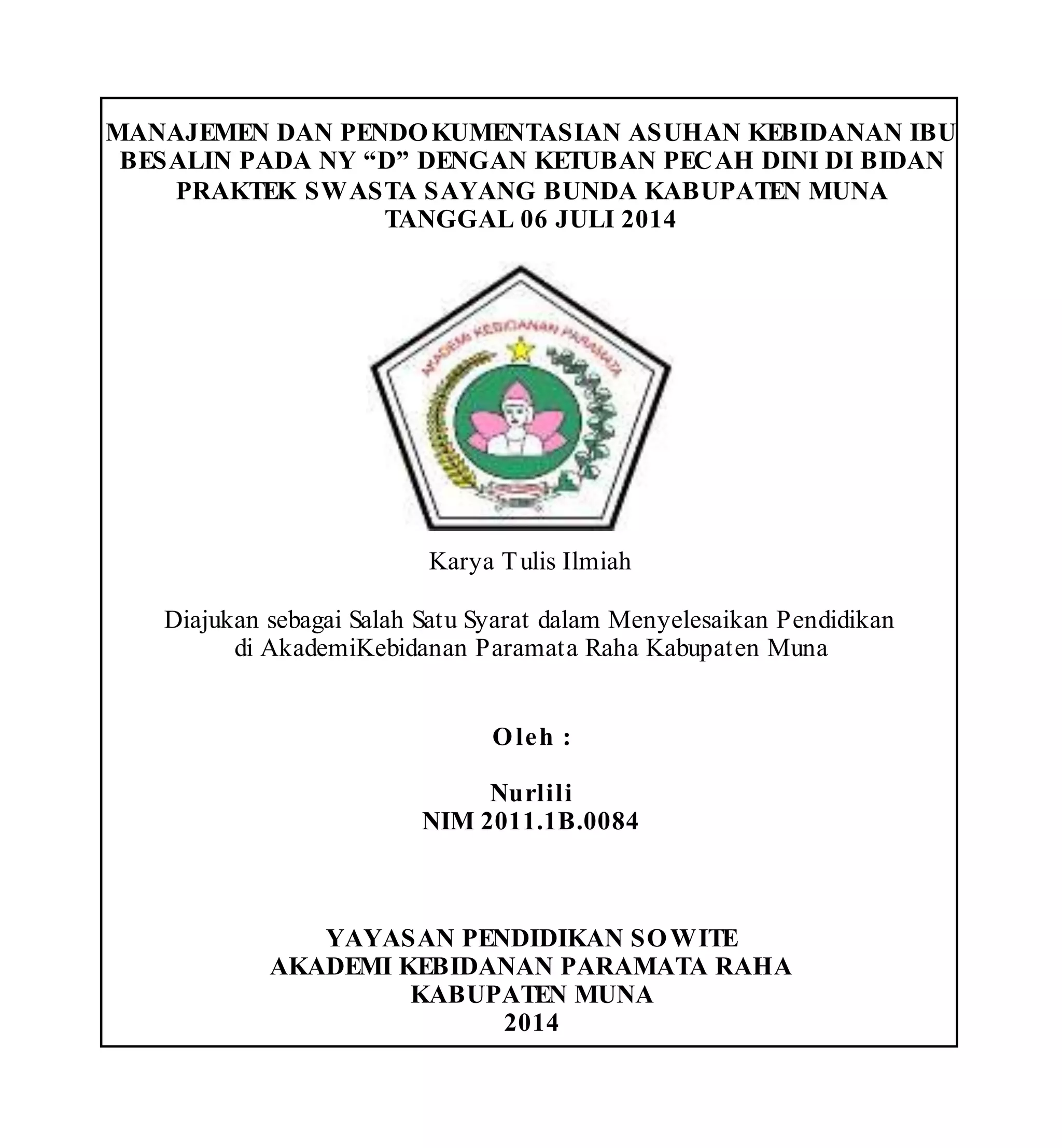 Sampul kaset akbid paramata | DOCX