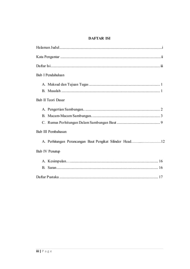 Sampul,kata pengantar, daftar isi | DOCX