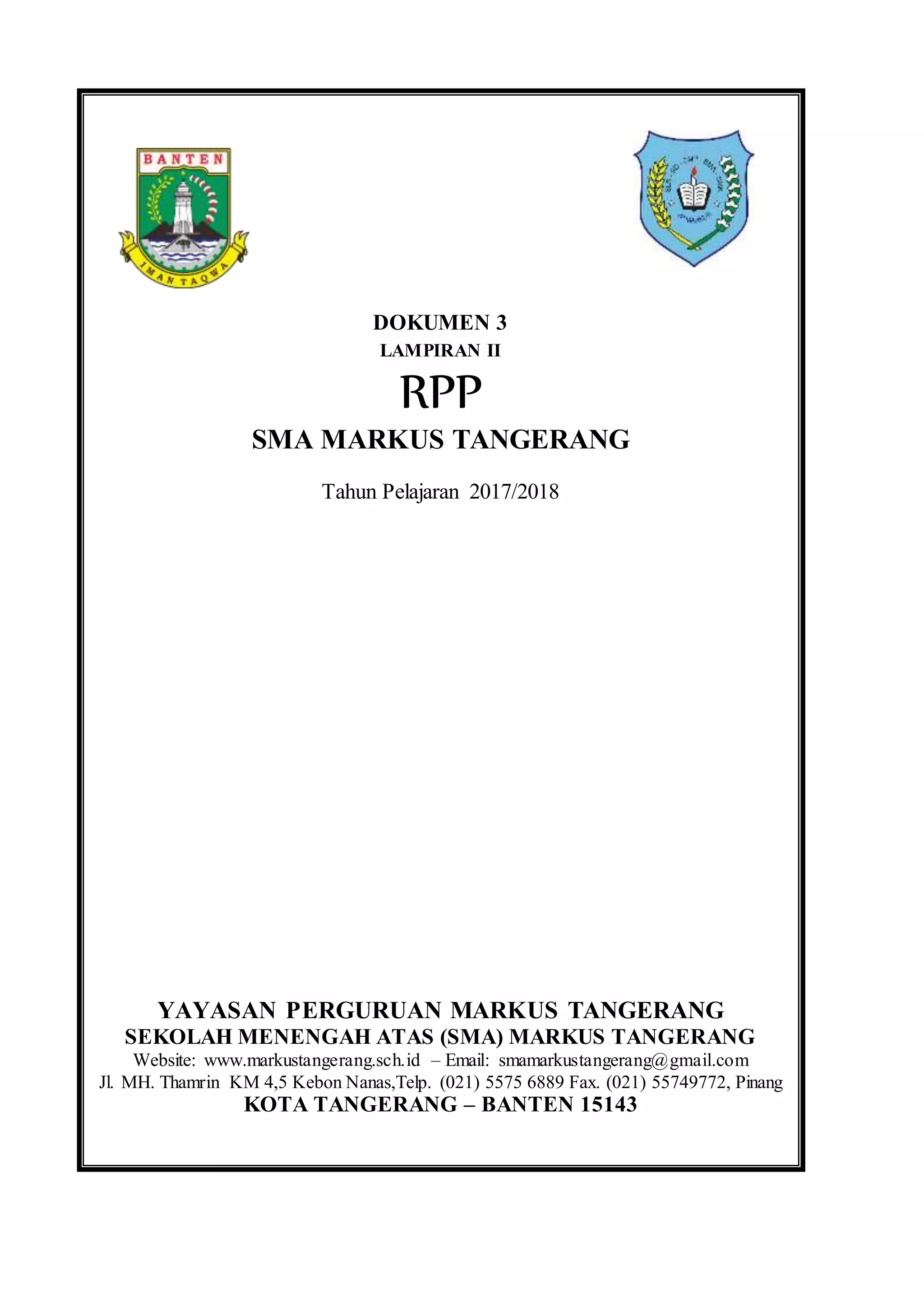 COVER KURIKULUM SMA MARKUS | DOCX