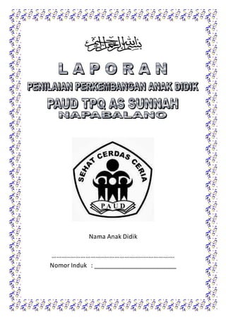 Sampul rapor paud | DOCX