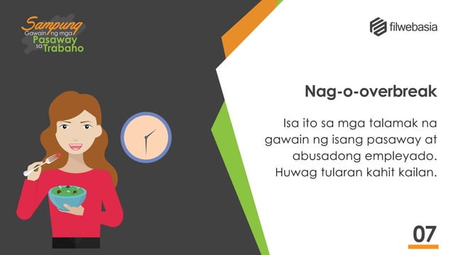 Sampung Gawain ng mga Pasaway sa Trabaho | PPT