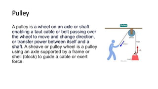 speed, velocity, axis and pulley and its type | PPTX