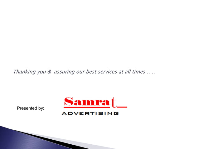 Samrat advertising | PPTX | Rail Travel | Travel Type