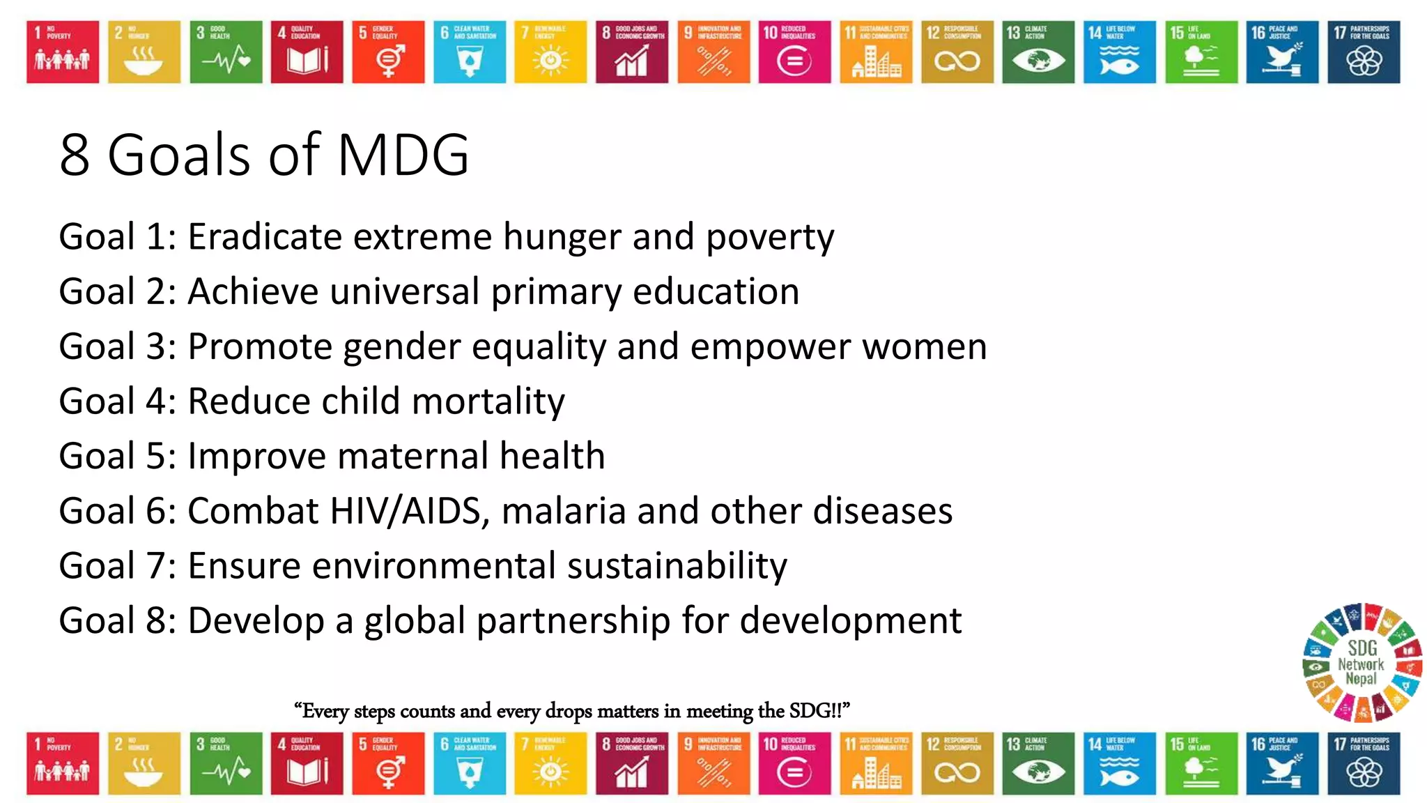 Sustainable development Goal (SDG) | PPT