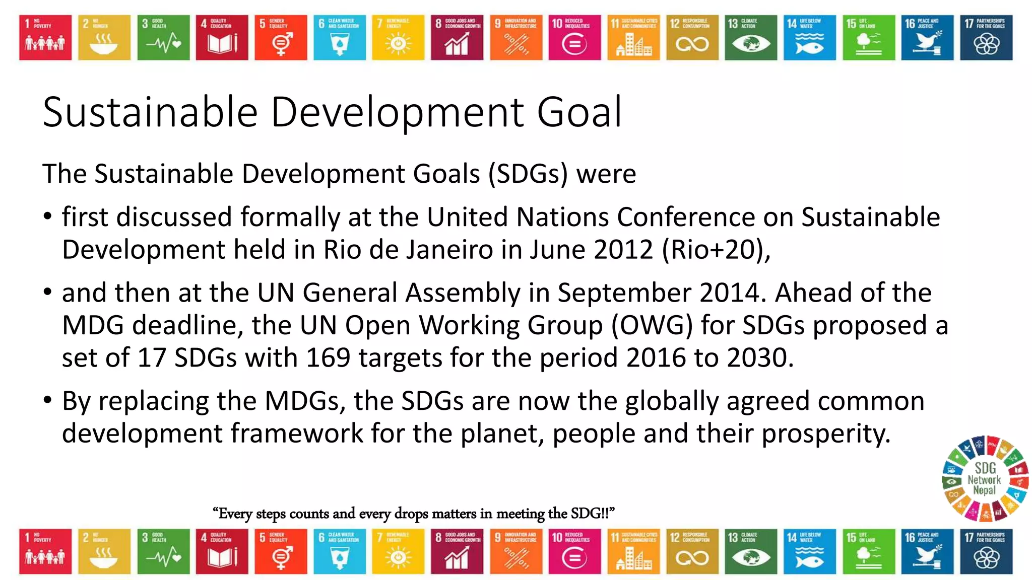 Sustainable development Goal (SDG) | PPT