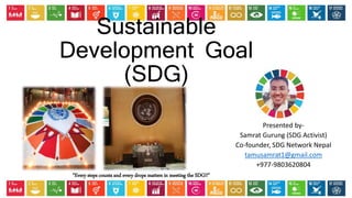 Sustainable development Goal (SDG) | PPTX
