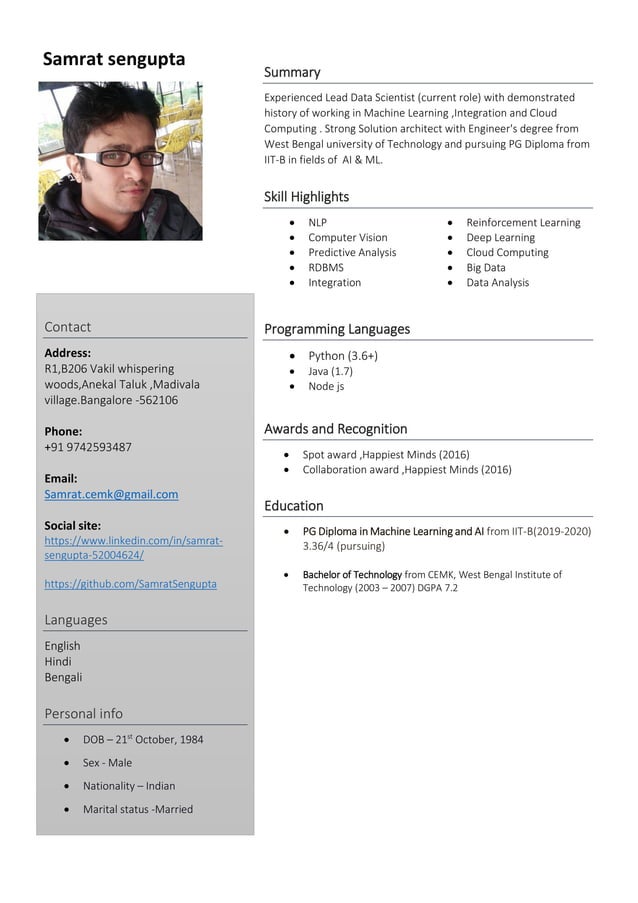 Samrat resume | PDF