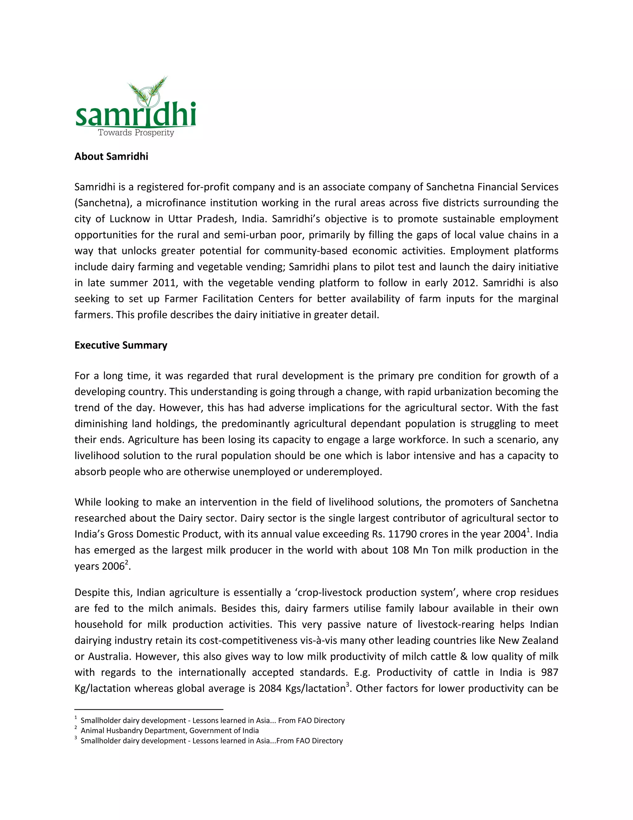 Samridhi proposal-Jan | PDF