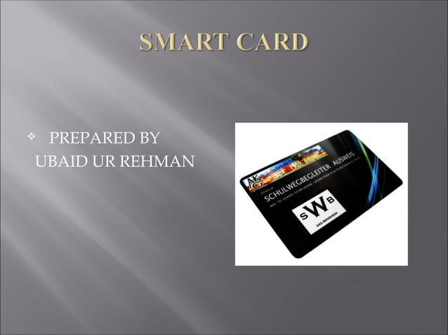 smart card and typrs of smart card | PPT