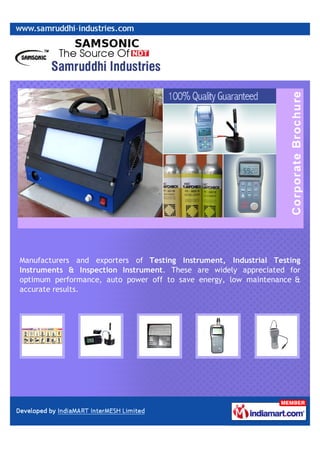 Samruddhi Industries, Ahmedabad, Testing Equipment | PDF