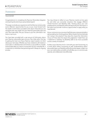 Pearman Personality - Sam Sample Client leadership | PDF | Science