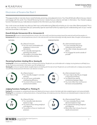 Pearman Personality - Sam Sample Client leadership | PDF | Science