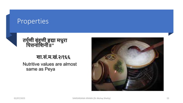 Samsarjana krama .pptx | Nutrition | Healthy Living